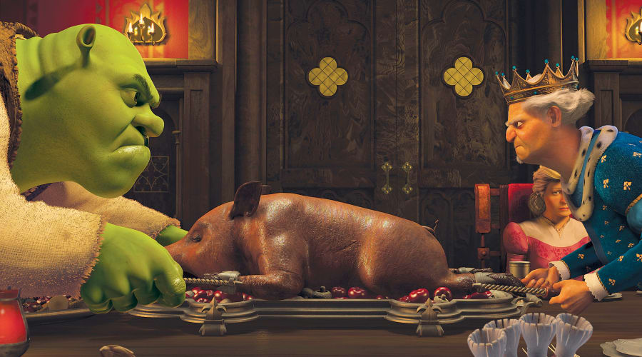 shrek donkey dinner
