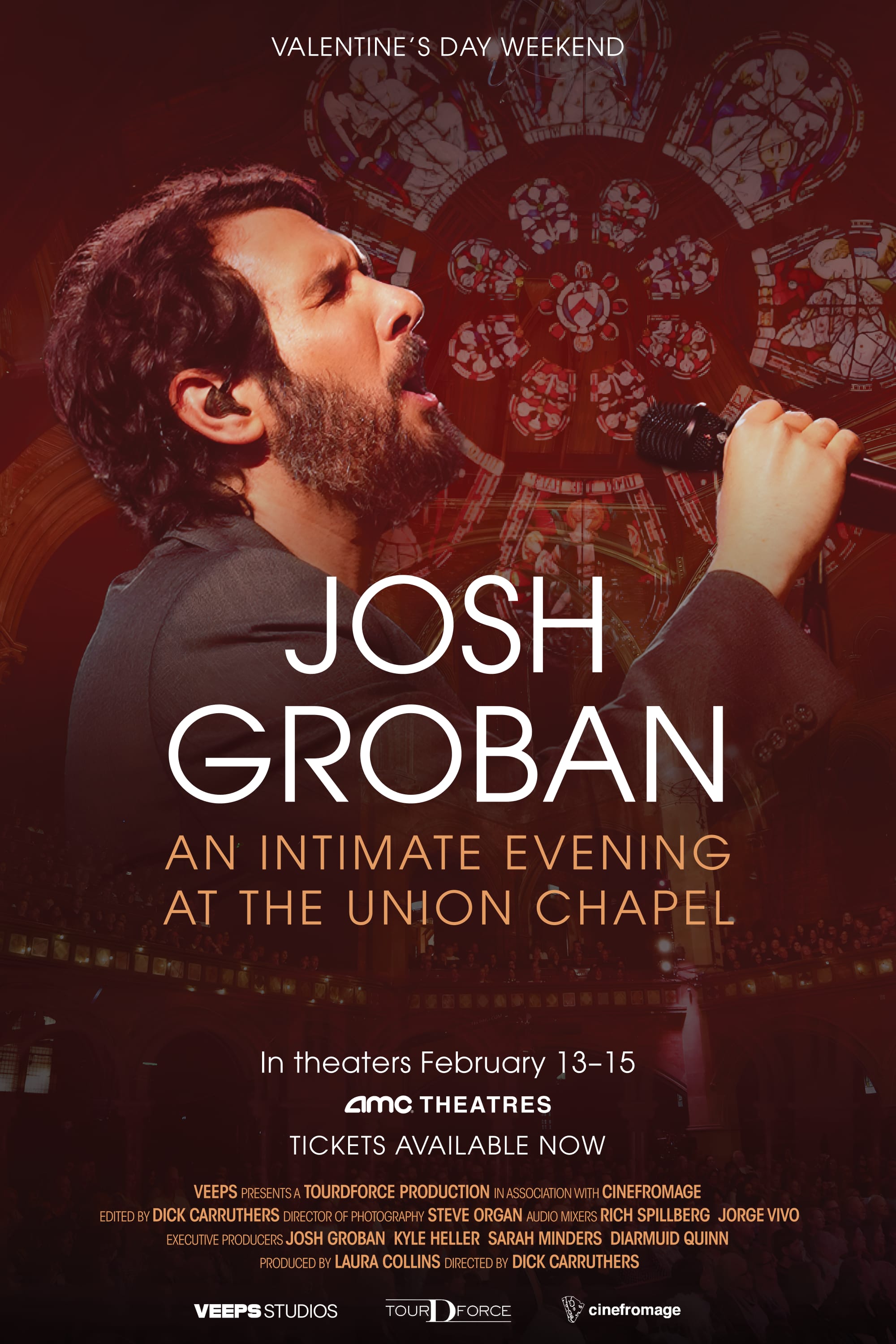 Josh Groban: Live from Union Chapel movie showtimes at an AMC Theatre ...