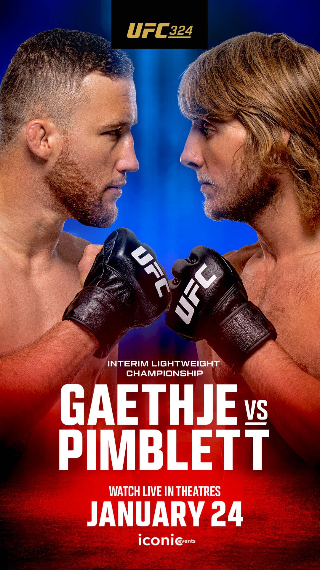 UFC 324: Gaethje vs. Pimblett movie showtimes at an AMC Theatre near you.