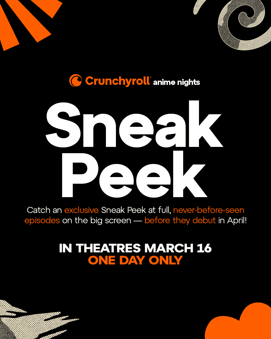 Crunchyroll Anime Nights Sneak Peek movie showtimes at an AMC Theatre ...