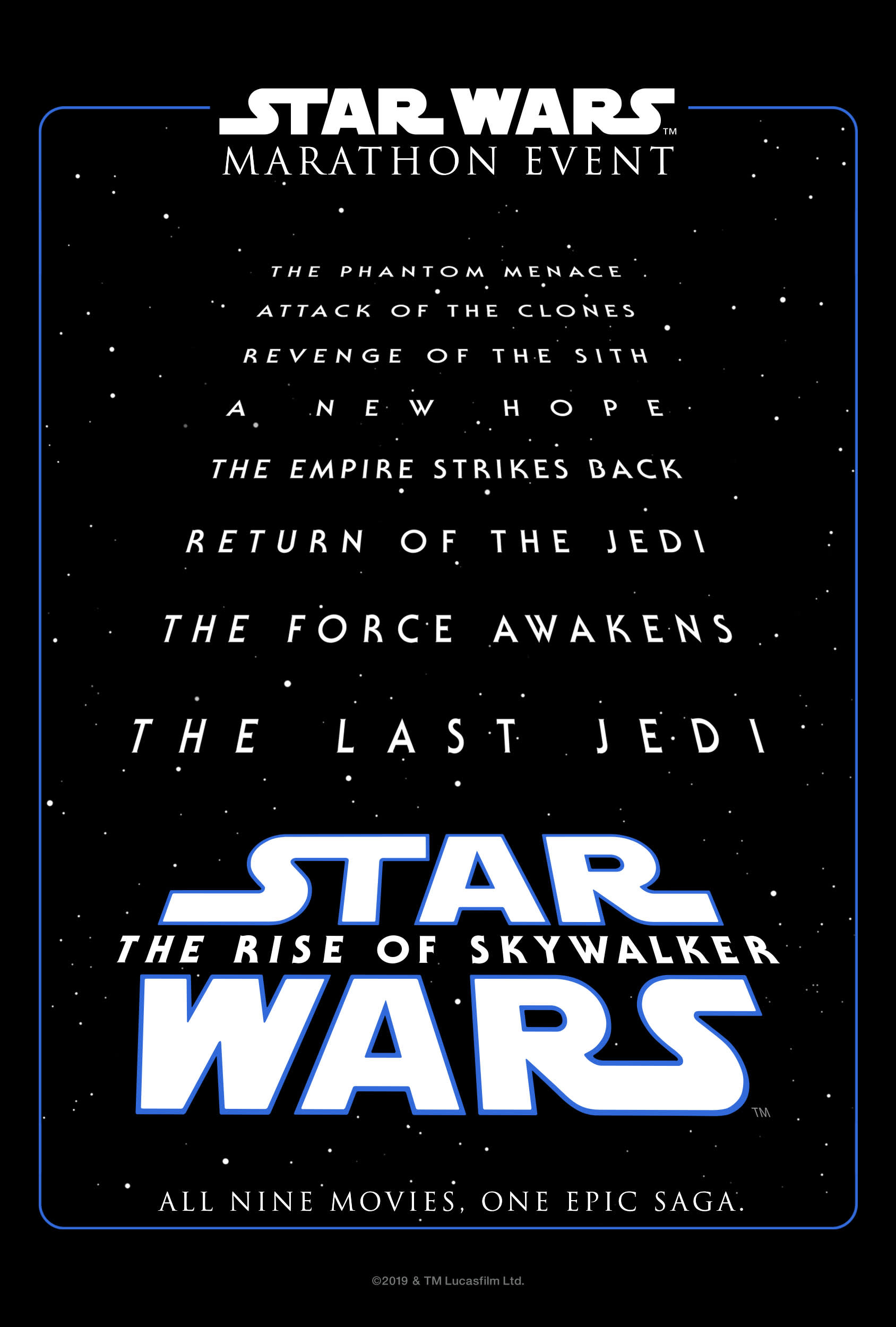 Star Wars Marathon movie showtimes at an AMC Theatre near you.