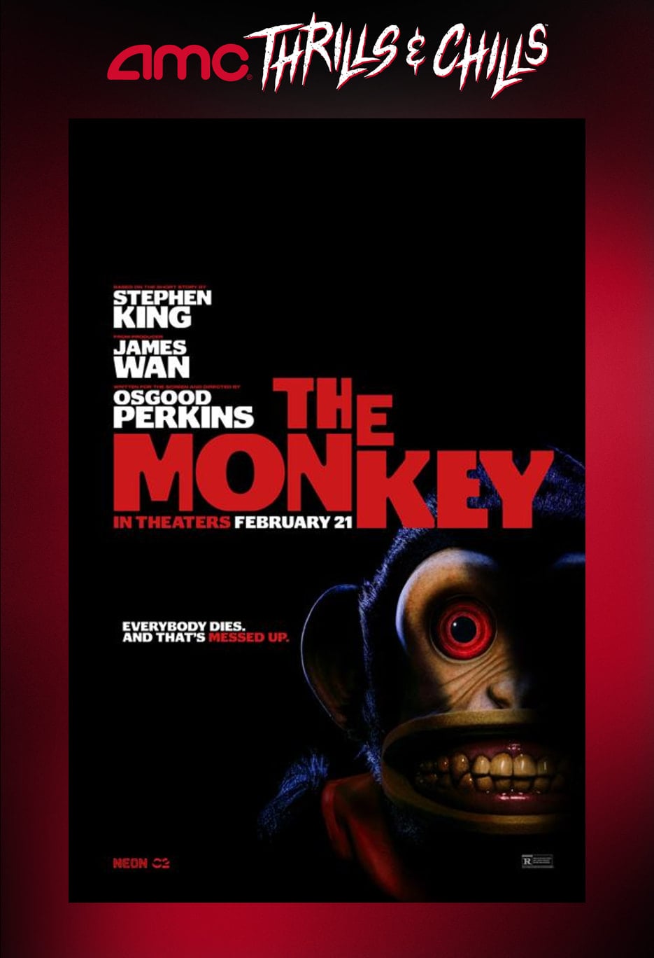 The Monkey movie showtimes at an AMC Theatre near you.