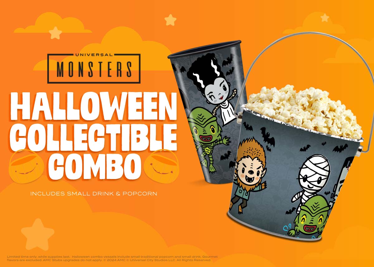 AMC Universal Popcorn Bucket and Cup